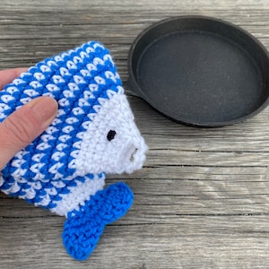 CROCHET PATTERN / Fish Potholder / Crochet Potholder Pattern / Crochet ...
