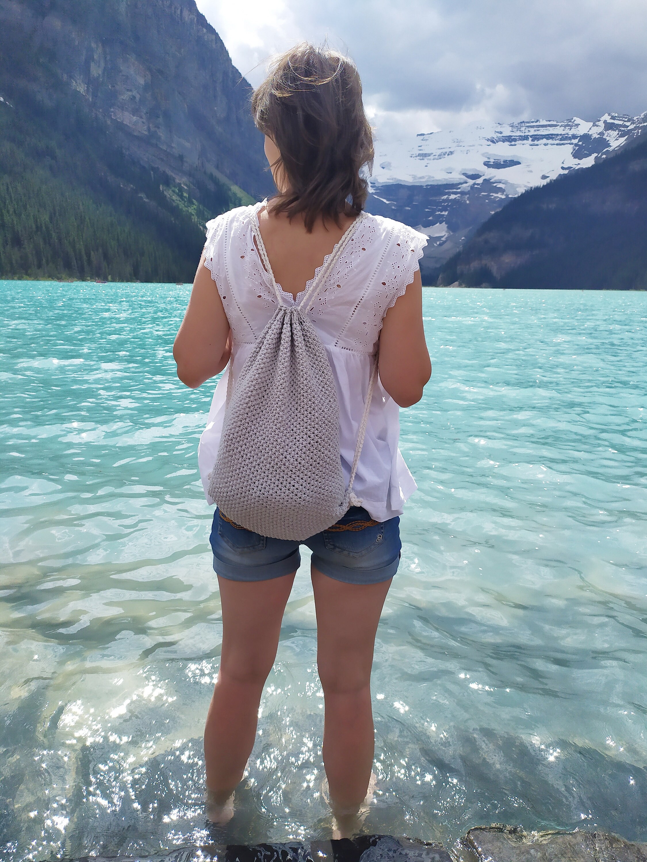 Crochet Pattern Backpack Lotus Backpack Crochet Drawstring - Etsy