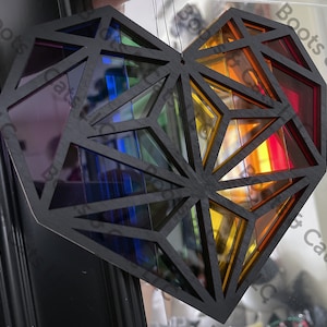 Love and Pride Suncatcher / Glass-like / Glitter & Love / Stained-glass ...