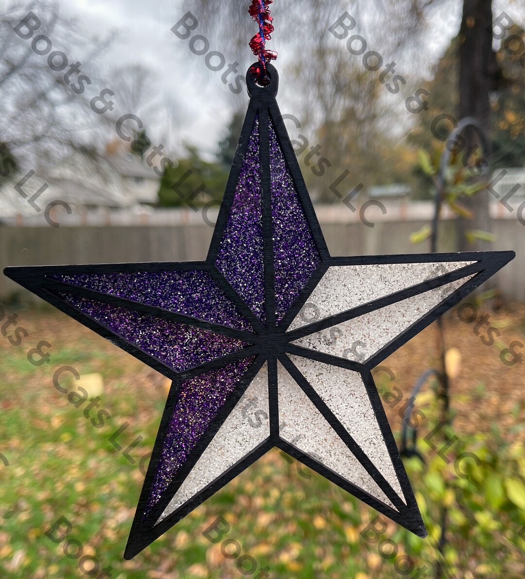 Star Ornament Suncatcher / 5-sided Star / Multiple Colors Available - Etsy