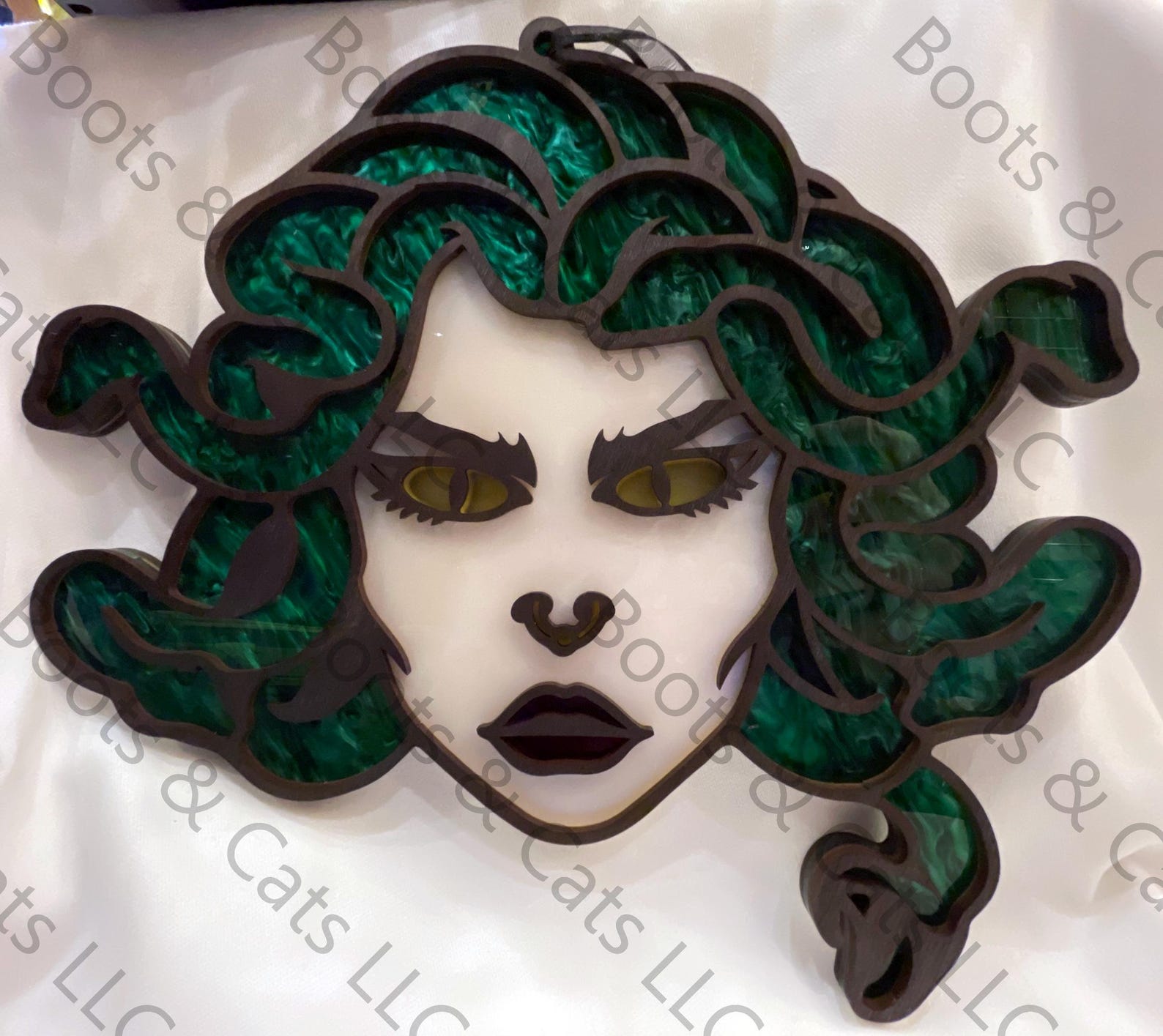 Medusa Suncatcher / Gorgon / Stained Glass-like Suncatcher - Etsy
