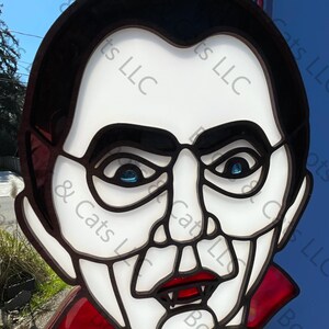 Vampire Suncatcher / Dracula / Stained Glass-like Suncatcher - Etsy