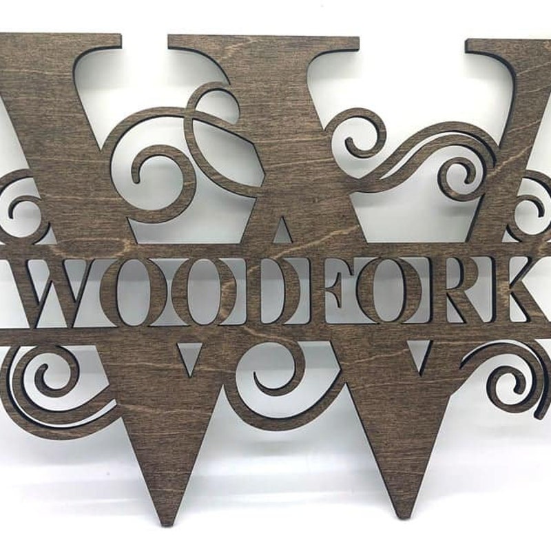 Swirl Monogram - Etsy