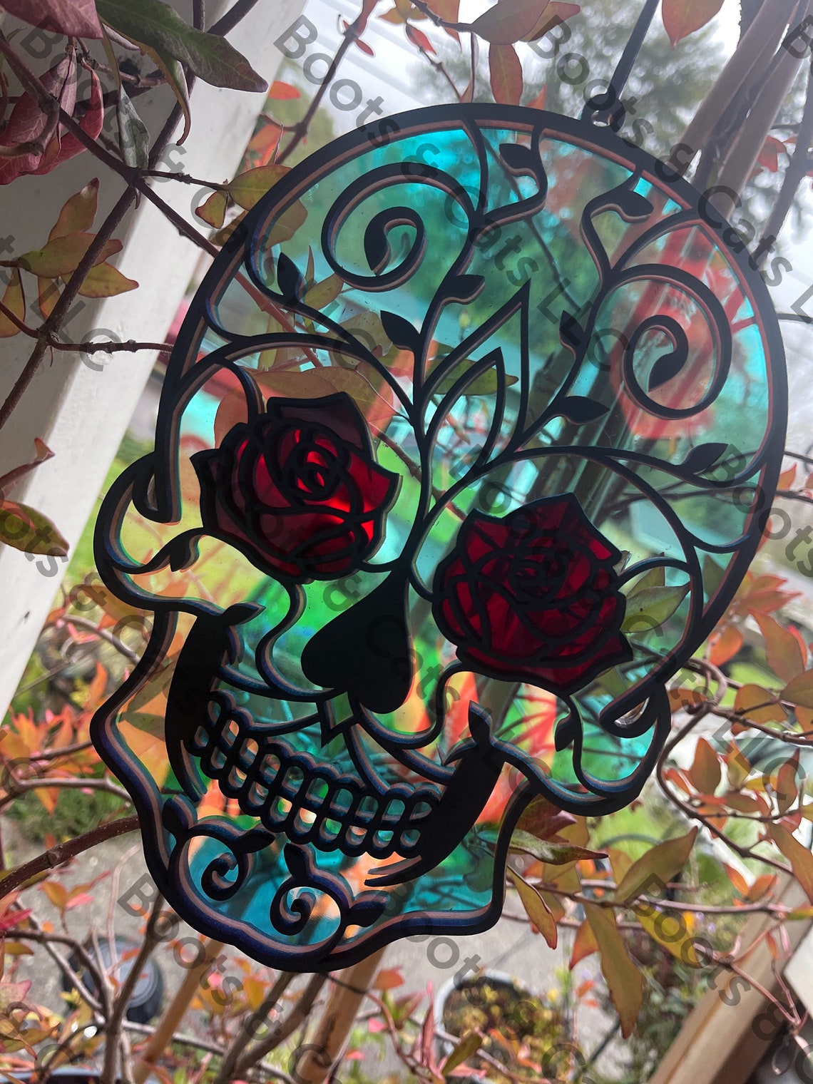 Rose Skull Suncatcher / Hamlet / Romeo & Juliet / Wall Decor - Etsy
