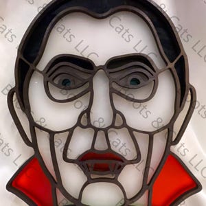 Vampire Suncatcher / Dracula / Stained Glass-like Suncatcher - Etsy