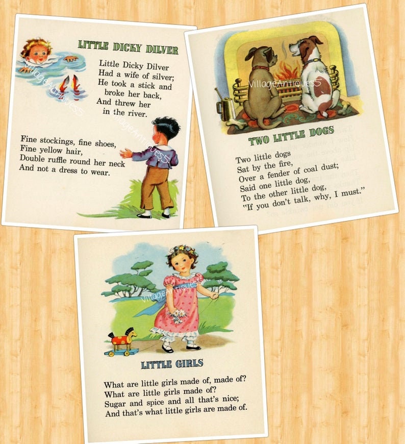 Mother Goose Digital Download Printable 30 Photos - Etsy