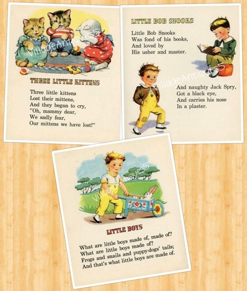 Mother Goose Digital Download Printable 30 Photos - Etsy