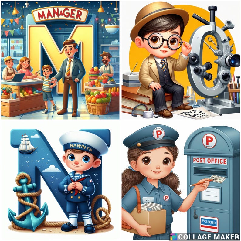 ABC Alphabet Occupations Jobs Digital Download - Etsy