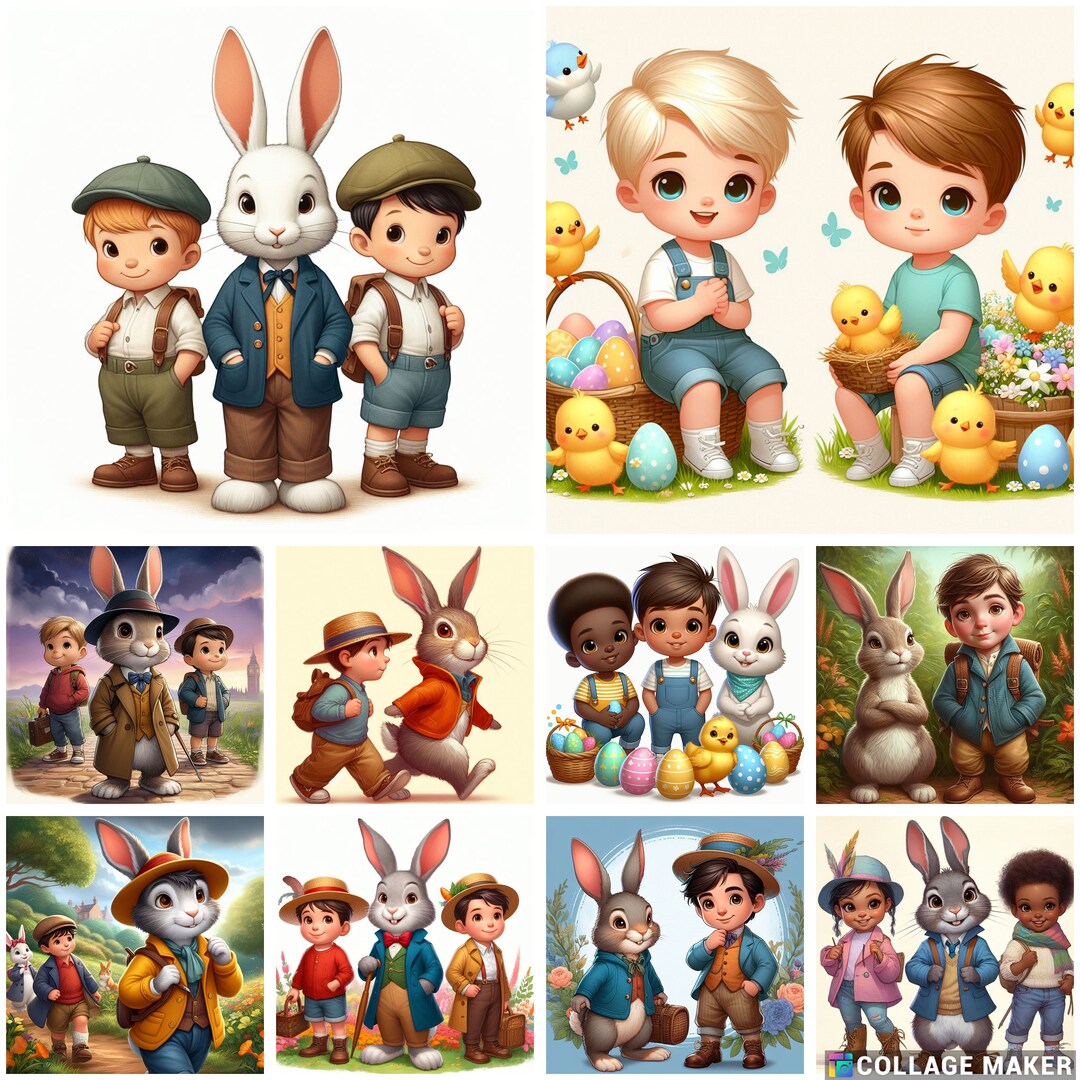 Bunny Rabbits Kids Digital Download 20 PHOTOS - Etsy
