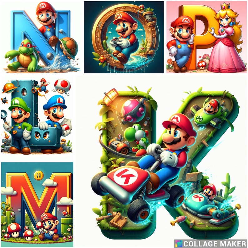 MARIO BROTHERS ABC Alphabet Digital Download - Etsy
