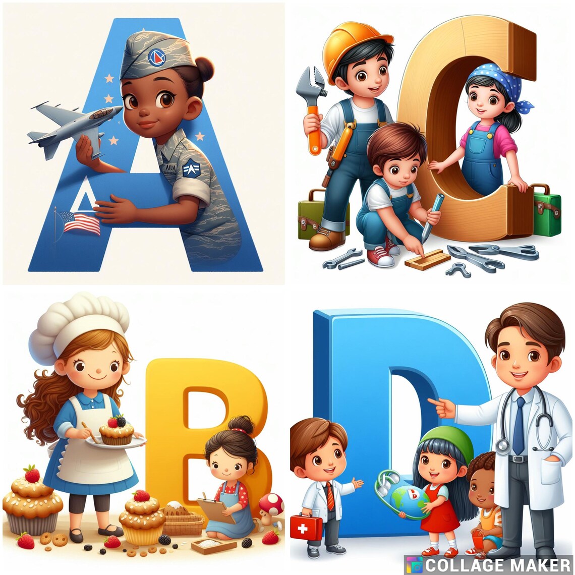 ABC Alphabet Occupations Jobs Digital Download - Etsy