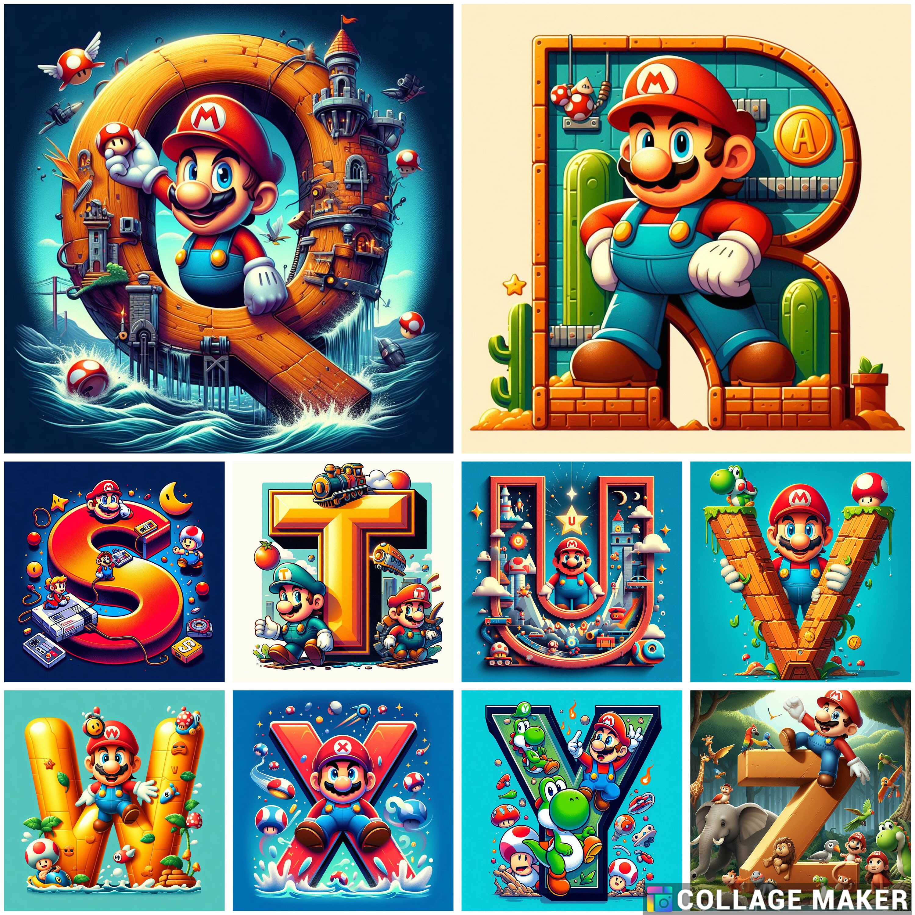 MARIO BROTHERS ABC Alphabet Digital Download - Etsy