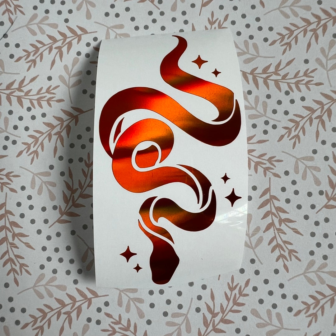 Holographic or Glitter Snake Decal Sticker, Cup, Phone, Laptop, Mug ...