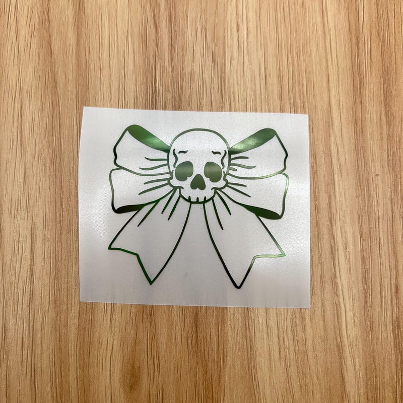 Skull With Bow Car Decal - Etsy