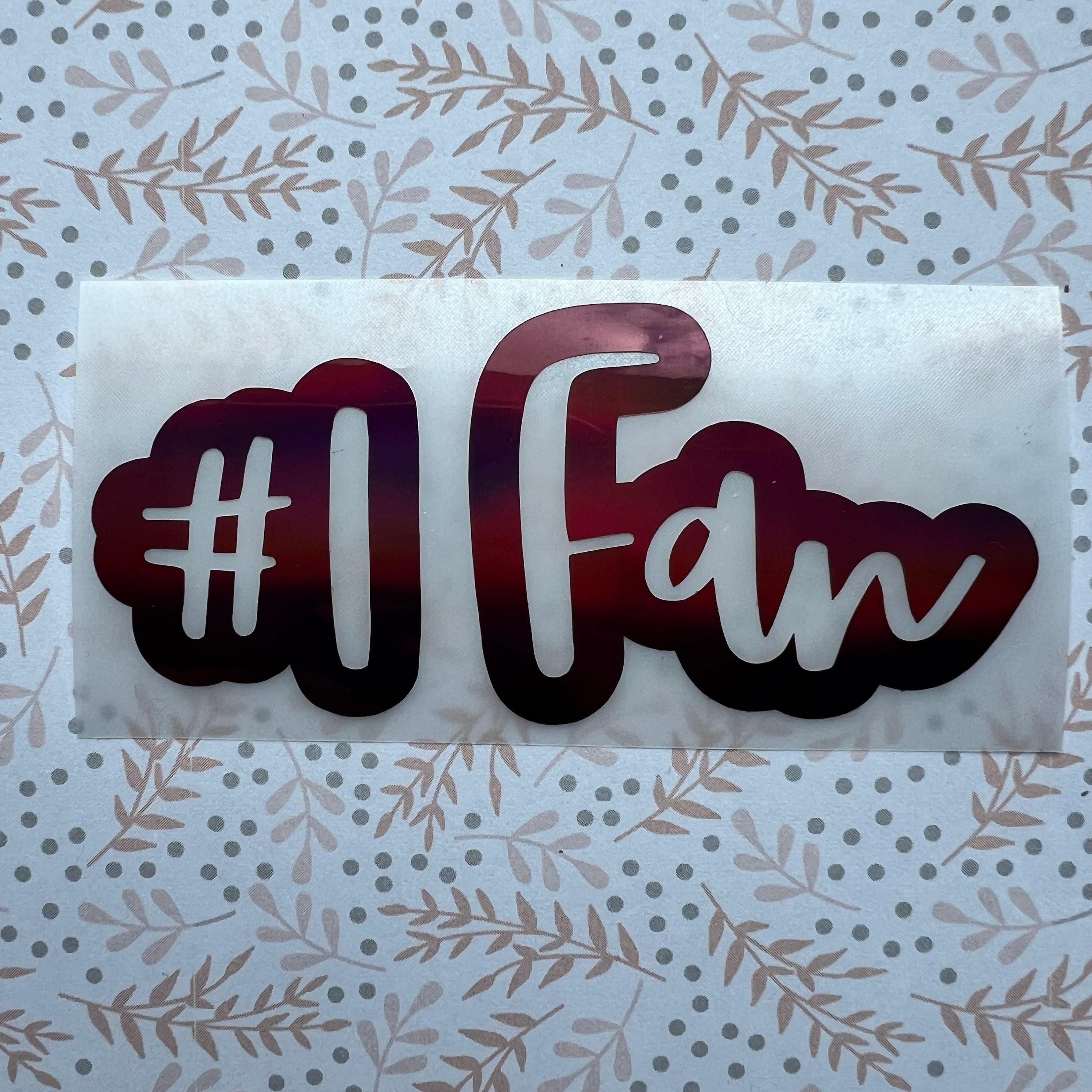 Holographic or Glitter #1 Fan Decal Sticker, Cup, Phone, Laptop, Mug ...