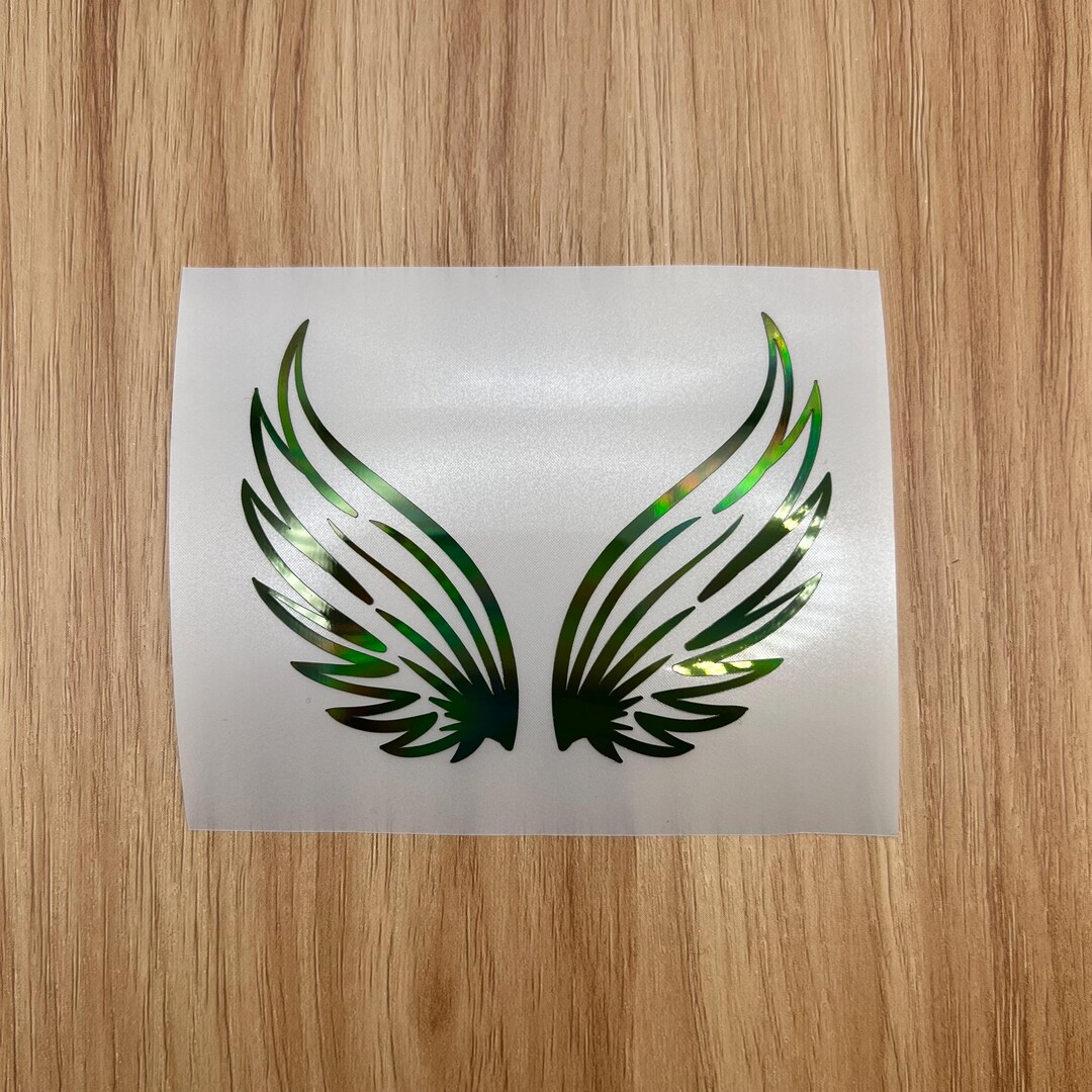 Holographic or Glitter Angel Wings Decal Sticker, Phone, Laptop, Mug ...