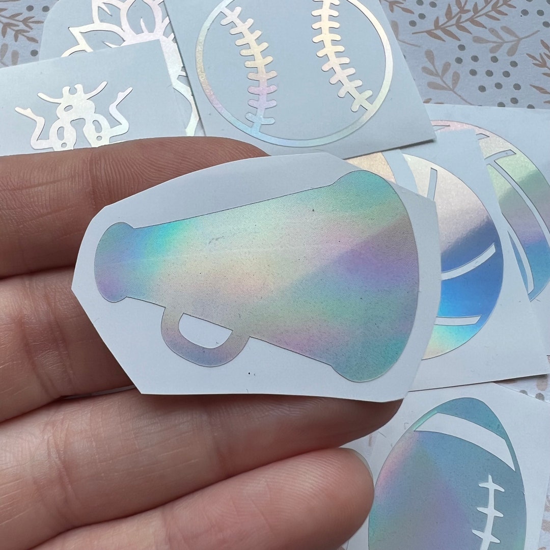 Holographic or Glitter Megaphone Decal Sticker, Cup, Phone, Laptop, Mug ...