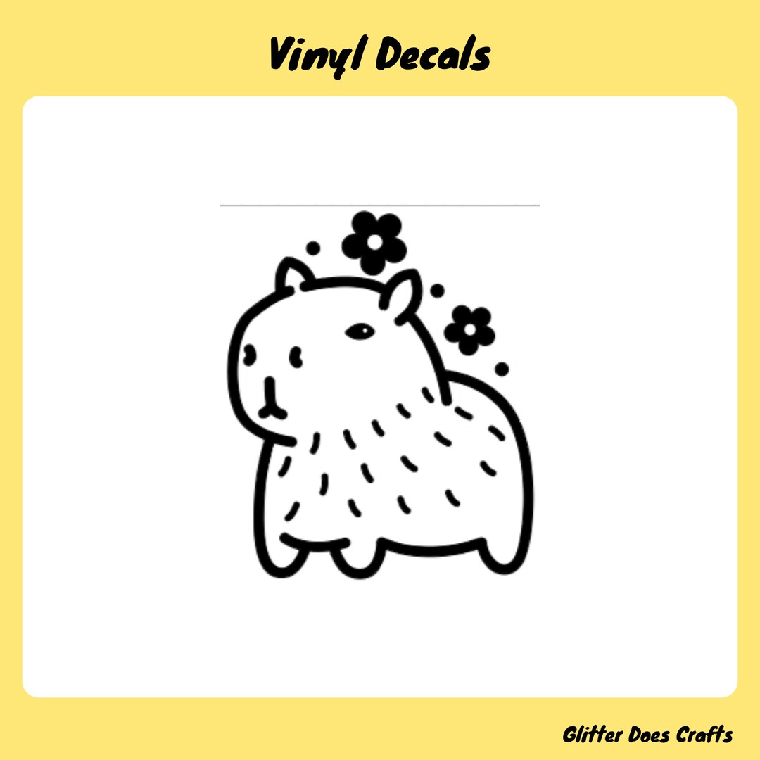Holographic Capybara Decal Sticker, Cup, Phone, Laptop, Mug, Computer ...