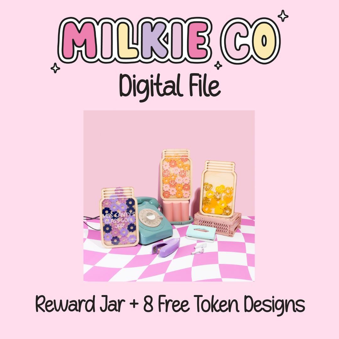 Reward Jar + Tokens Digital Bundle | Laser Cut File - Etsy