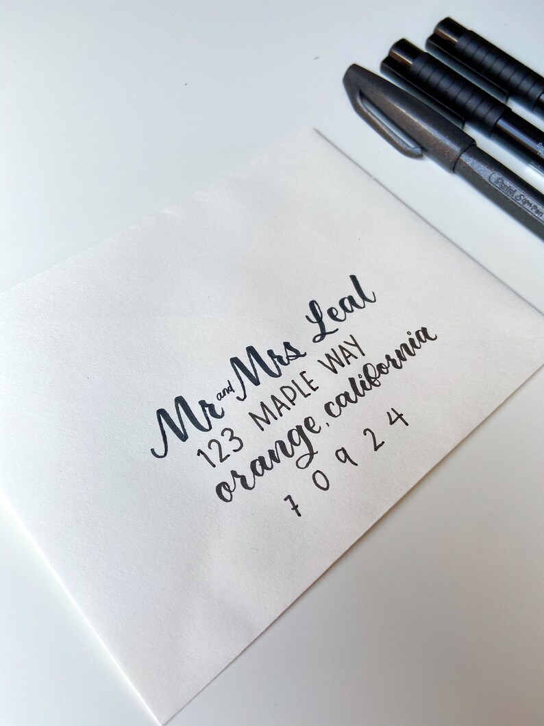 Custom Envelope Addressing Handlettered Addressing Custom - Etsy