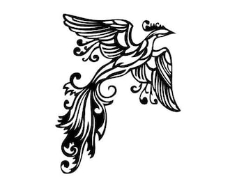 Phoenix Bird Vinyl Decal - Etsy
