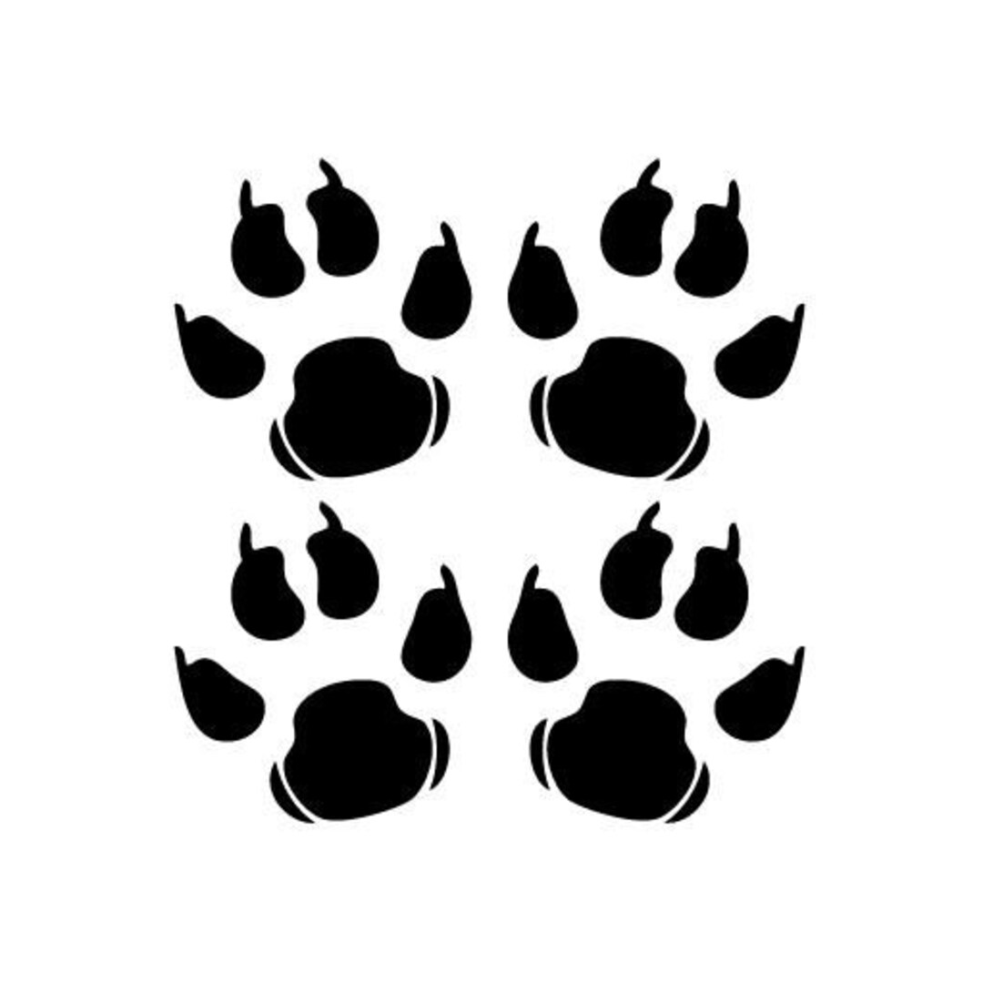 Paw on Floor - Vinyl Decal Sticker for Wall, Car, Bike, Iphone, Ipad ...