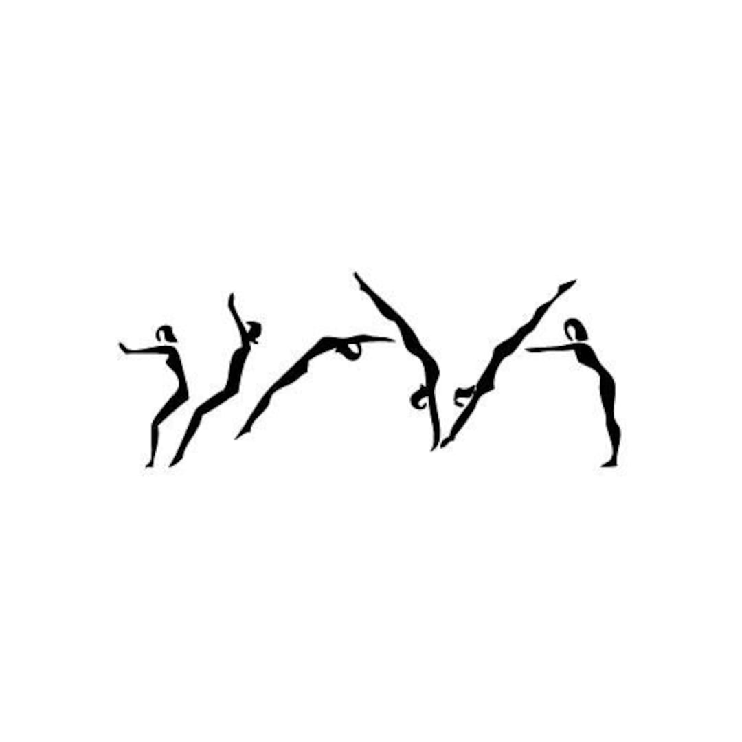 Acrobatic Back Flip Action - Vinyl Decal Sticker for Wall, Car, Bike ...