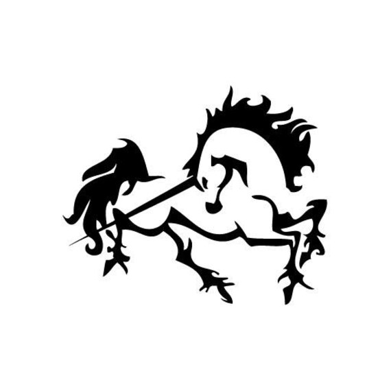 Unicorn Fight Vinyl Decal Sticker for Wall Car Bike | Etsy