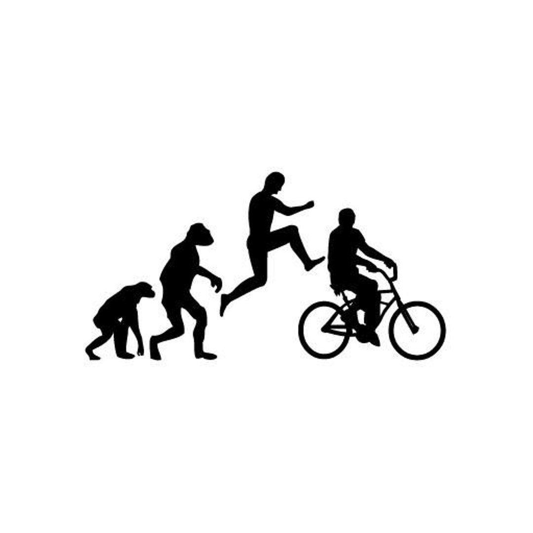 Jump Evolution Biker Player - Vinyl Decal Sticker for Wall, Car, Bike ...