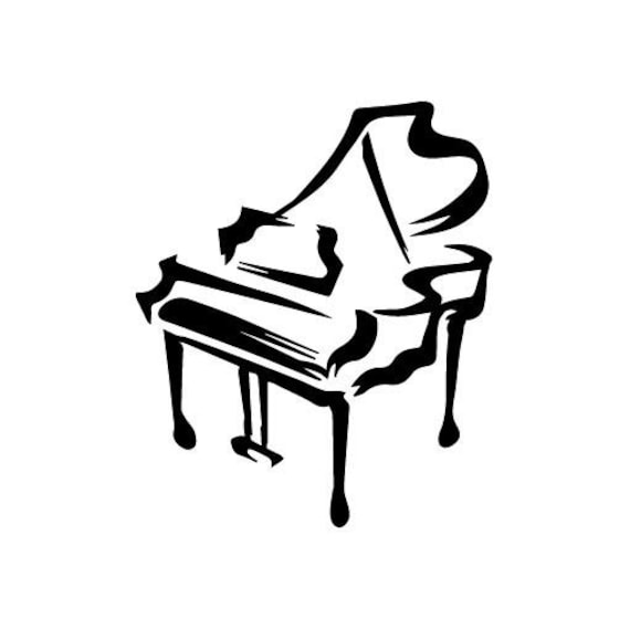 Piano Abstract Art Vinyl Decal Sticker for Wall Car Bike | Etsy
