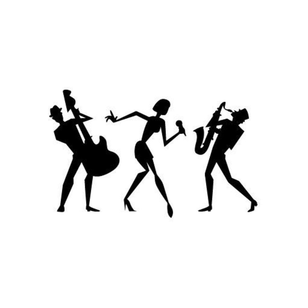 Jazz Musician Team - Vinyl Decal Sticker for Wall, Car, Bike, Iphone ...