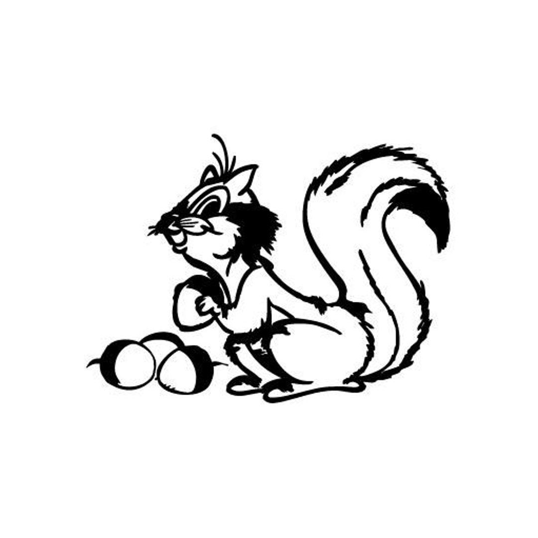 Squirrel Acorns - Vinyl Decal Sticker for Wall, Car, Bike, Iphone, Ipad ...