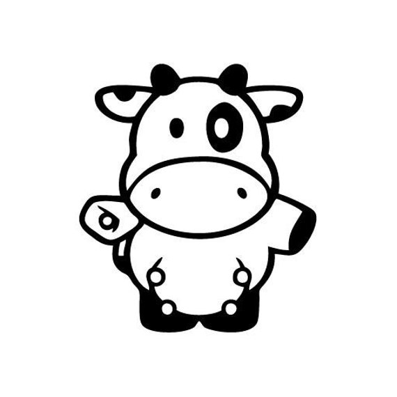 Cow Point Direction Vinyl Decal Sticker for Wall Car Bike | Etsy