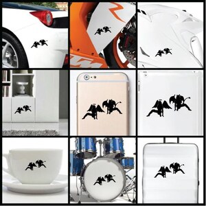 Girls Angel Versus Devil - Vinyl Decal Sticker for Wall, Car, Bike ...