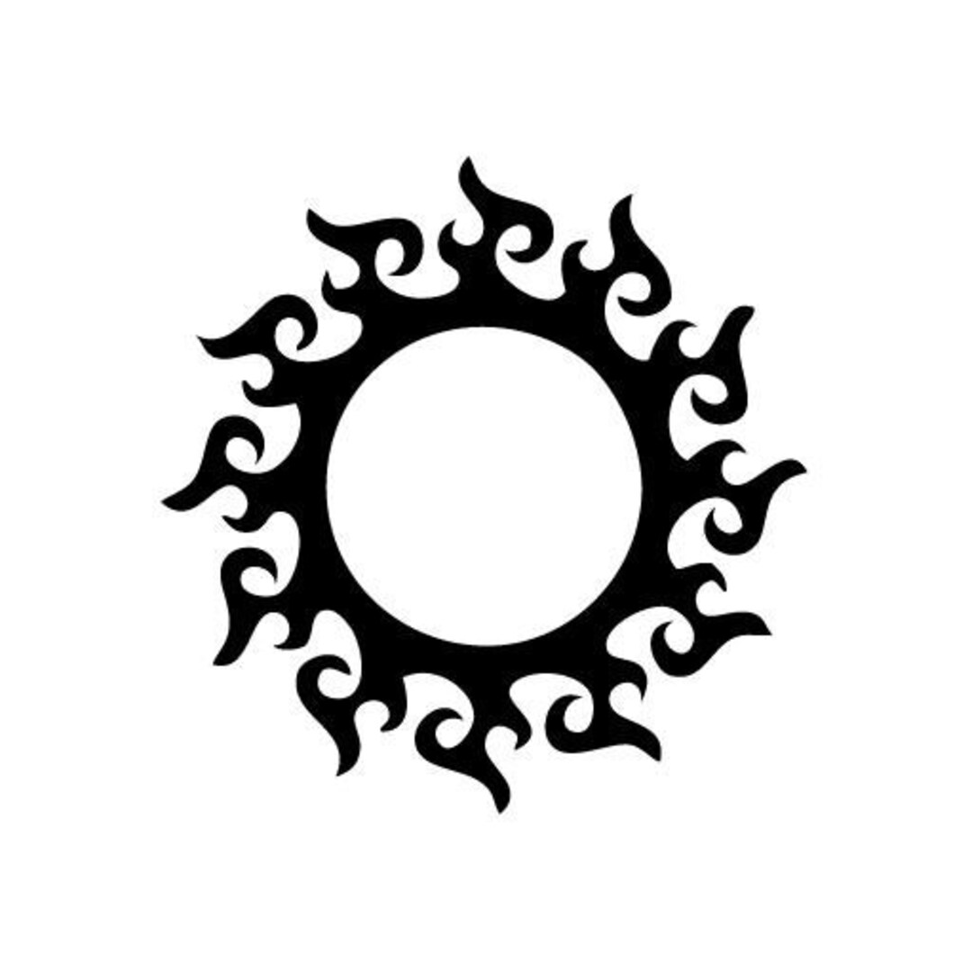 Sun Fire - Vinyl Decal Sticker for Wall, Car, Bike, Iphone, Ipad ...