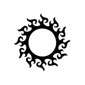 Sun Fire - Vinyl Decal Sticker for Wall, Car, Bike, Iphone, Ipad ...