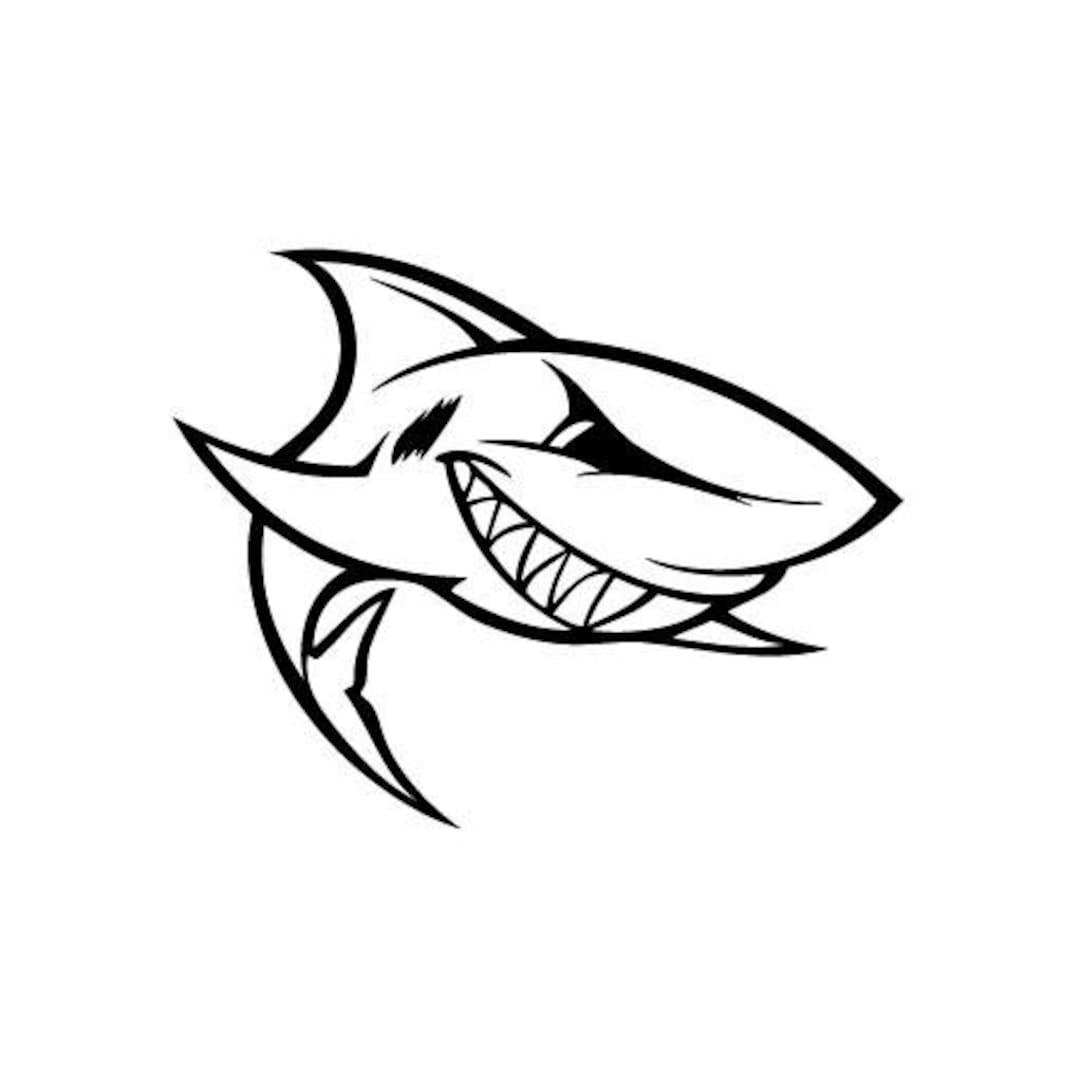 Shark Smile - Vinyl Decal Sticker for Wall, Car, Bike, Iphone, Ipad ...