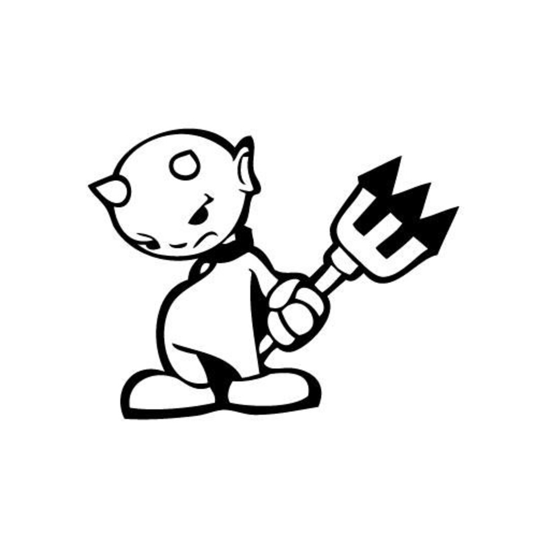 Devil Boy - Vinyl Decal Sticker for Wall, Car, Bike, Iphone, Ipad ...