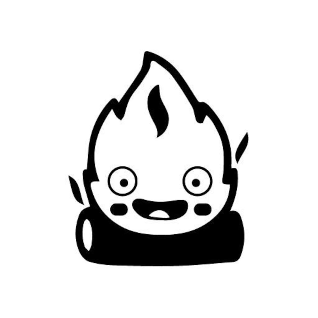 Fire Spirit Calcifer - Vinyl Decal Sticker for Wall, Car, Bike, Iphone ...