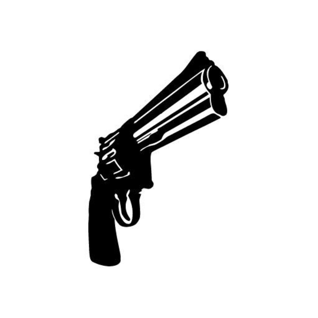 Revolver Shoot - Vinyl Decal Sticker for Wall, Car, Bike, Iphone, Ipad ...