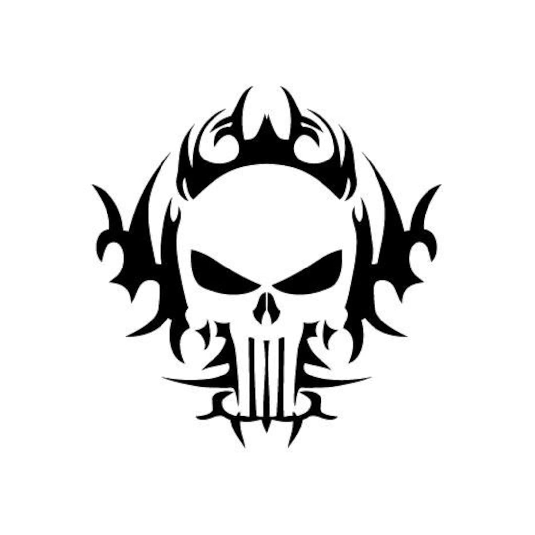 Skull Punisher - Vinyl Decal Sticker for Wall, Car, Bike, Iphone, Ipad ...