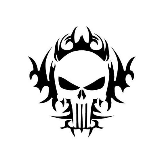 Skull Punisher Vinyl Decal Sticker for Wall Car Bike | Etsy