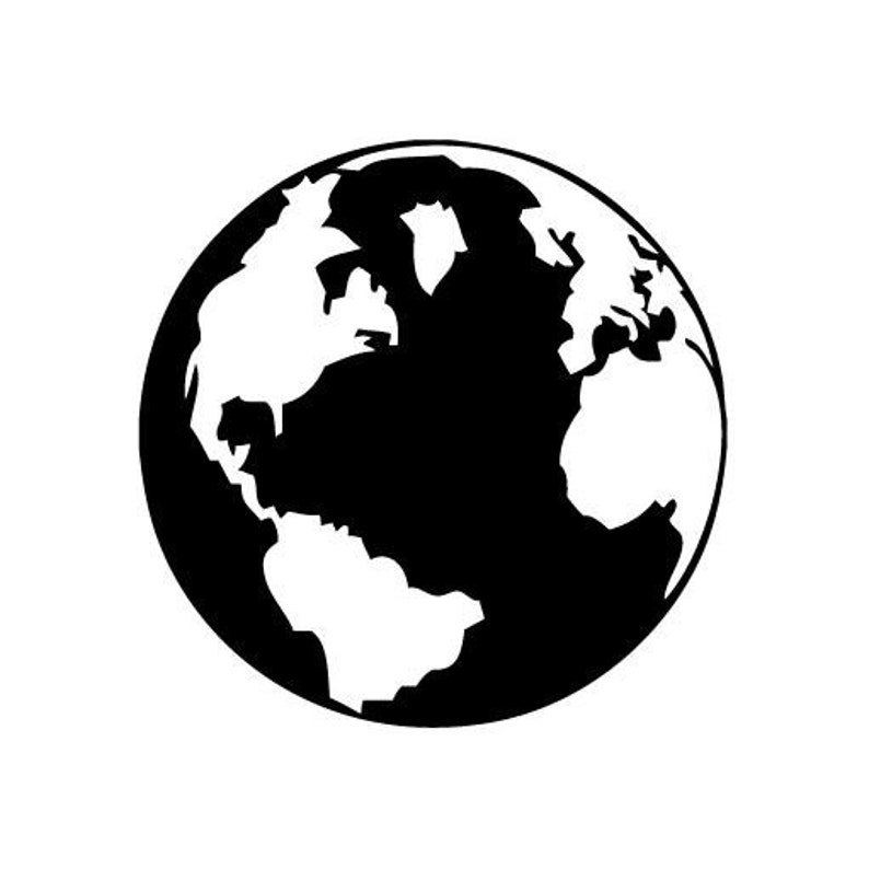 Earth Globe - Vinyl Decal Sticker for Wall, Car, Bike, Iphone, Ipad ...