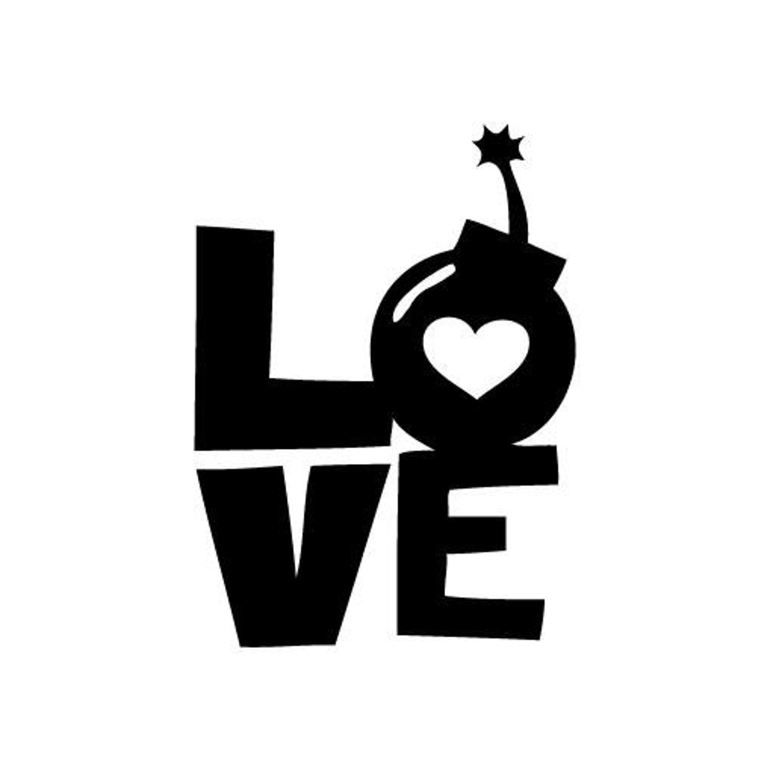 Love Bomb Vinyl Decal Sticker for Wall Car Bike Iphone - Etsy