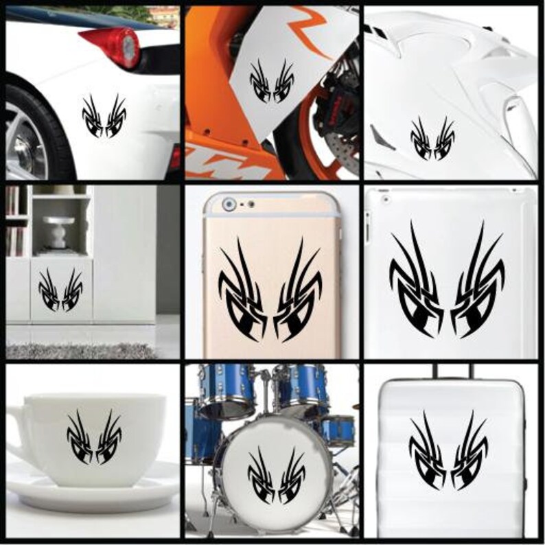 Eyes Demon Vinyl Decal Sticker for Wall Car Bike Iphone - Etsy