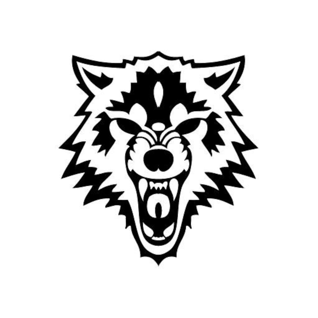 Wolf Face Scream - Vinyl Decal Sticker for Wall, Car, Bike, Iphone ...