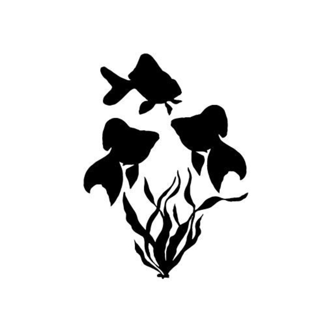 Goldfish Art - Vinyl Decal Sticker for Wall, Car, Bike, Iphone, Ipad ...