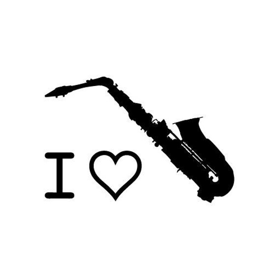 Love Saxophone Vinyl Decal Sticker for Wall Car Bike | Etsy