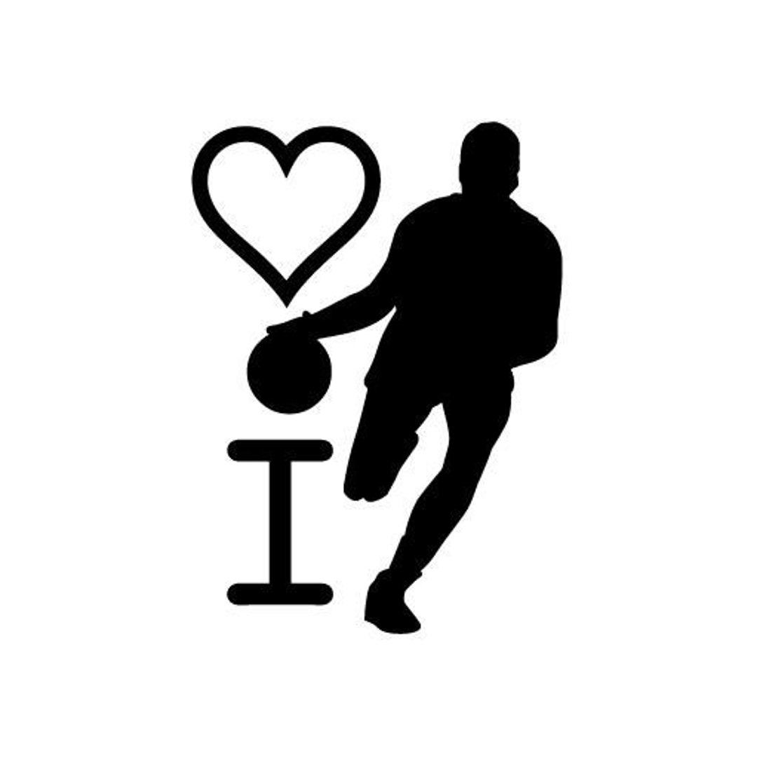 Love Basketball - Vinyl Decal Sticker for Wall, Car, Bike, Iphone, Ipad ...