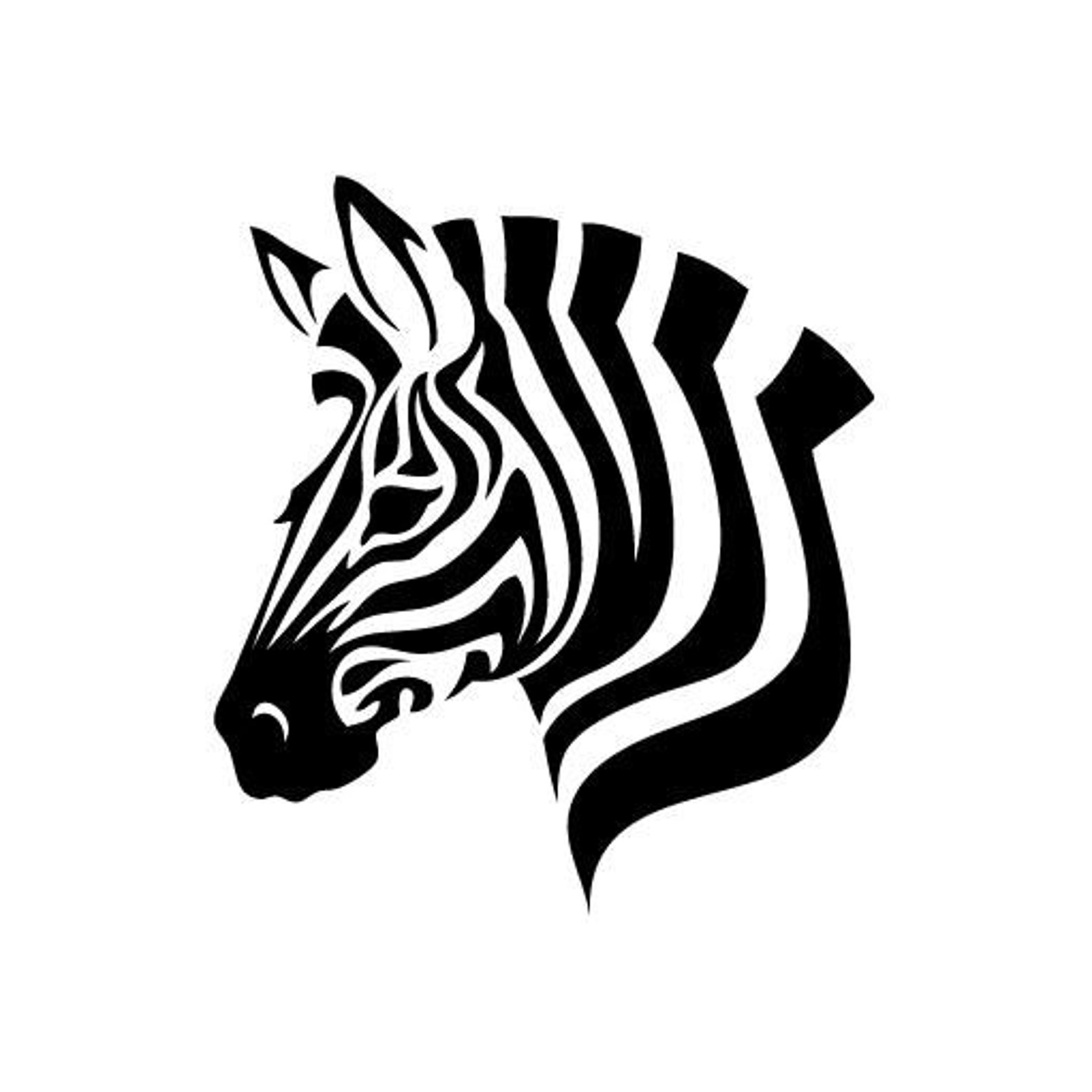 Zebra Head Vinyl Decal Sticker for Wall Car Bike Iphone | Etsy
